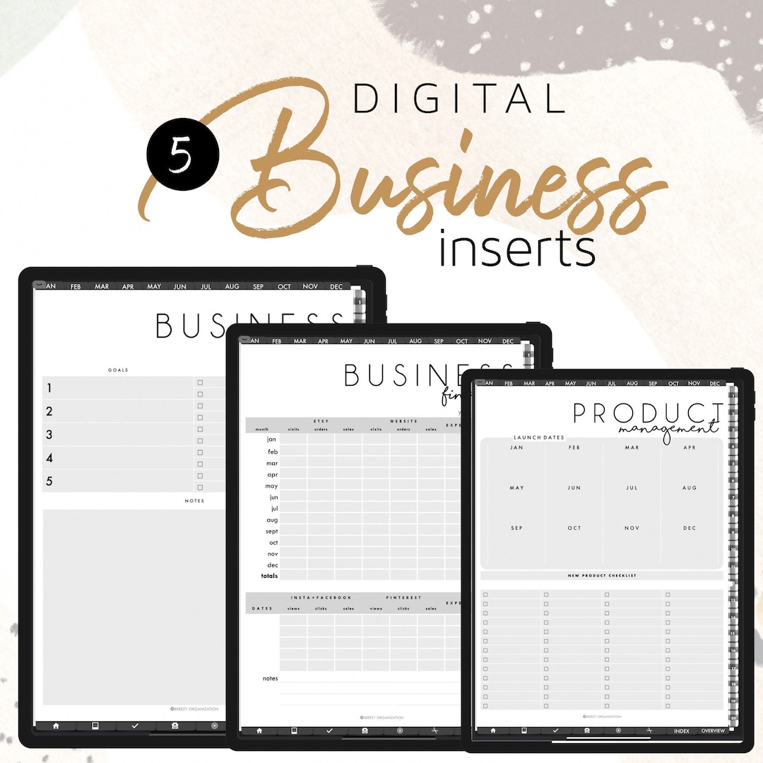 Business Digital INSERTS for the Customizable and Life Digital Planner ...