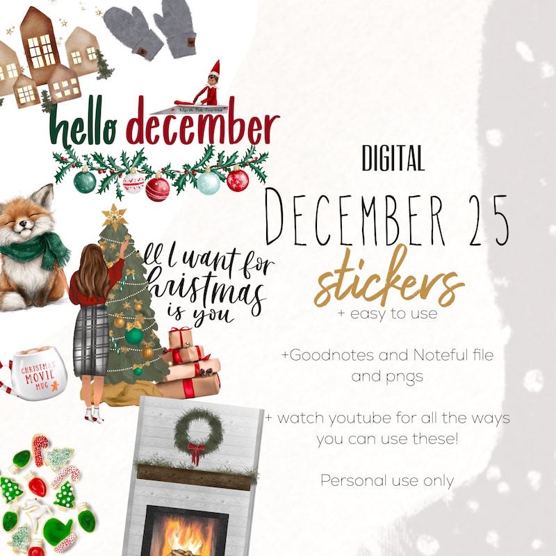 Noteful Christmas Stickers - Etsy