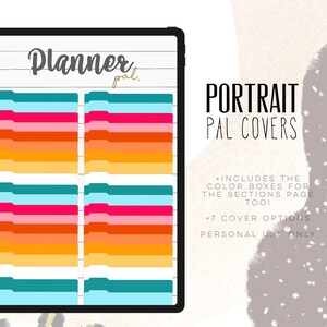 PORTRAIT Planner Pal Covers - Etsy