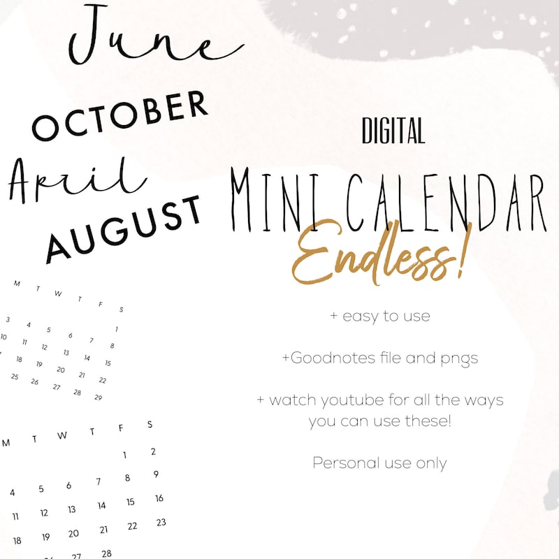 Daily Mini Calendars - Etsy