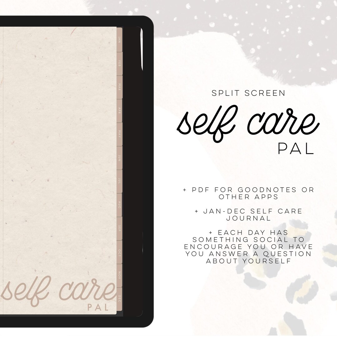 Self Care Pal SPLIT SCREEN| Self Care Journal | Digital Planner ...