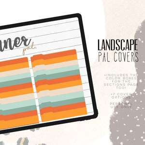 LANDSCAPE Planner Pal Covers - Etsy