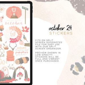 October 2024 Digital Stickers | Fall Digital Stickers Goodnotes Modern ...