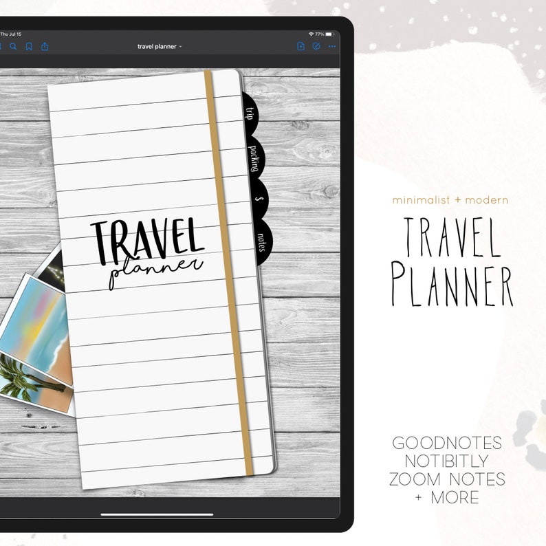 Digital Travel Planner Digital Vacation Planner Goodnotes - Etsy