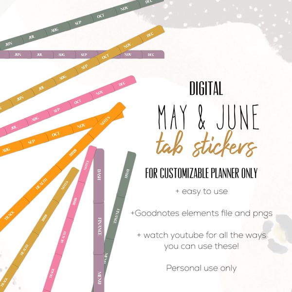 Tab Stickers - Etsy
