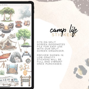 Camp Life Digital Stickers, Digital Planning, RV Stickers, Tent ...