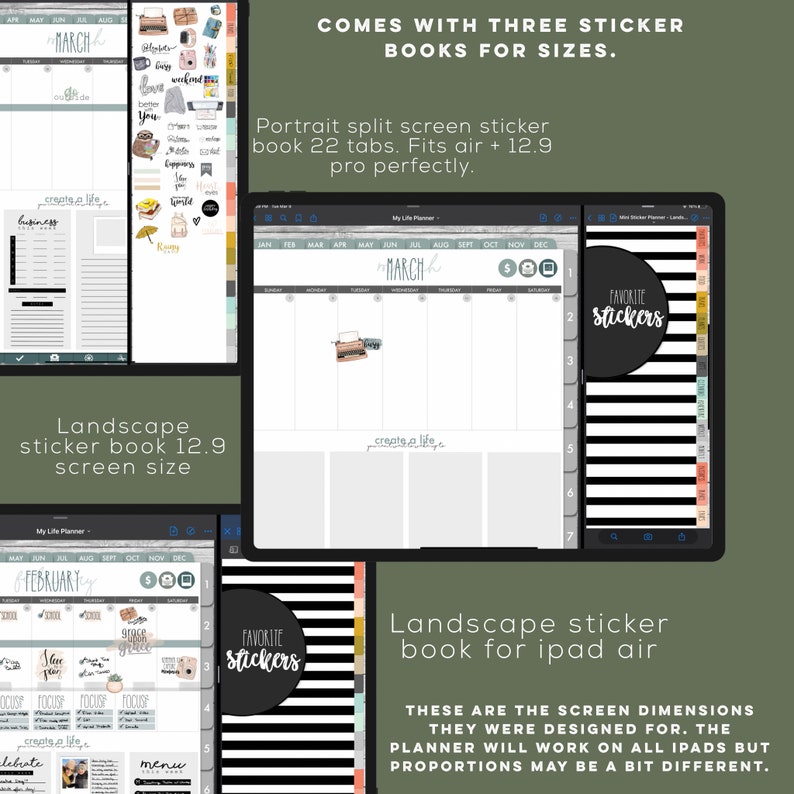 Mini Favorite Digital Sticker Book | Digital Sticker Organizer | Split ...
