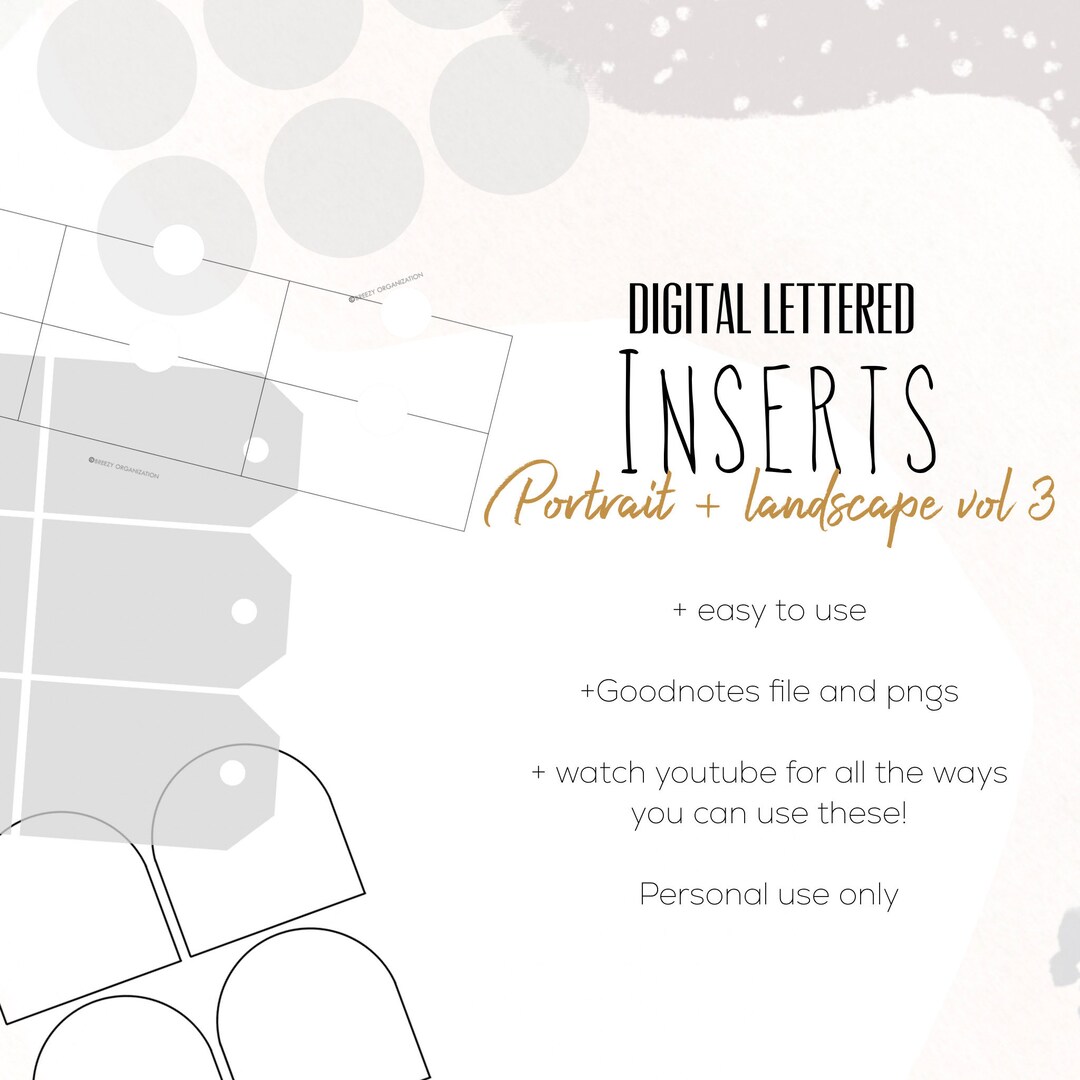 Weekly Inserts Vol 3 for the Customizable Life or Life Digital Planners ...