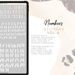 Numbers Vol 4 | Number Stickers for Digital Planning - Etsy