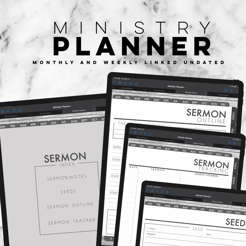 Digital Minister Planner | Best Digital Pastor Planner for iPad ...