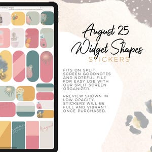 August 2025 Digital Shape Widgets | Digital Goodnotes Modern Stickers ...