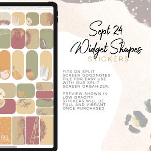 September Shape Widgets 2024 for Goodnotes | Fall Colored Digital ...