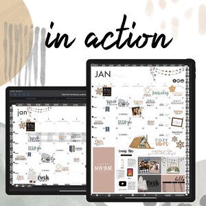 January Digital Stickers | New Year January Goodnotes Modern Stickers ...