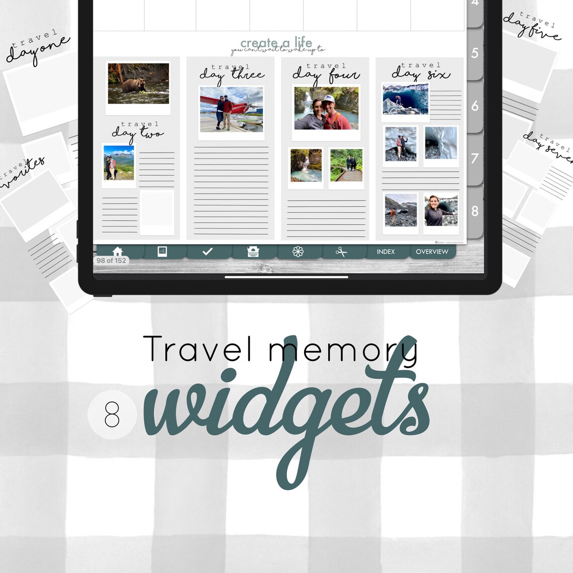 Digital Travel Memory Widgets for Travel Planning Digital - Etsy