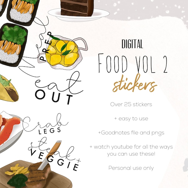 Food Stickers - Etsy