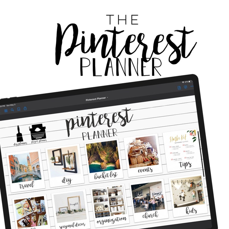 Pinterest Digital Planner - Etsy
