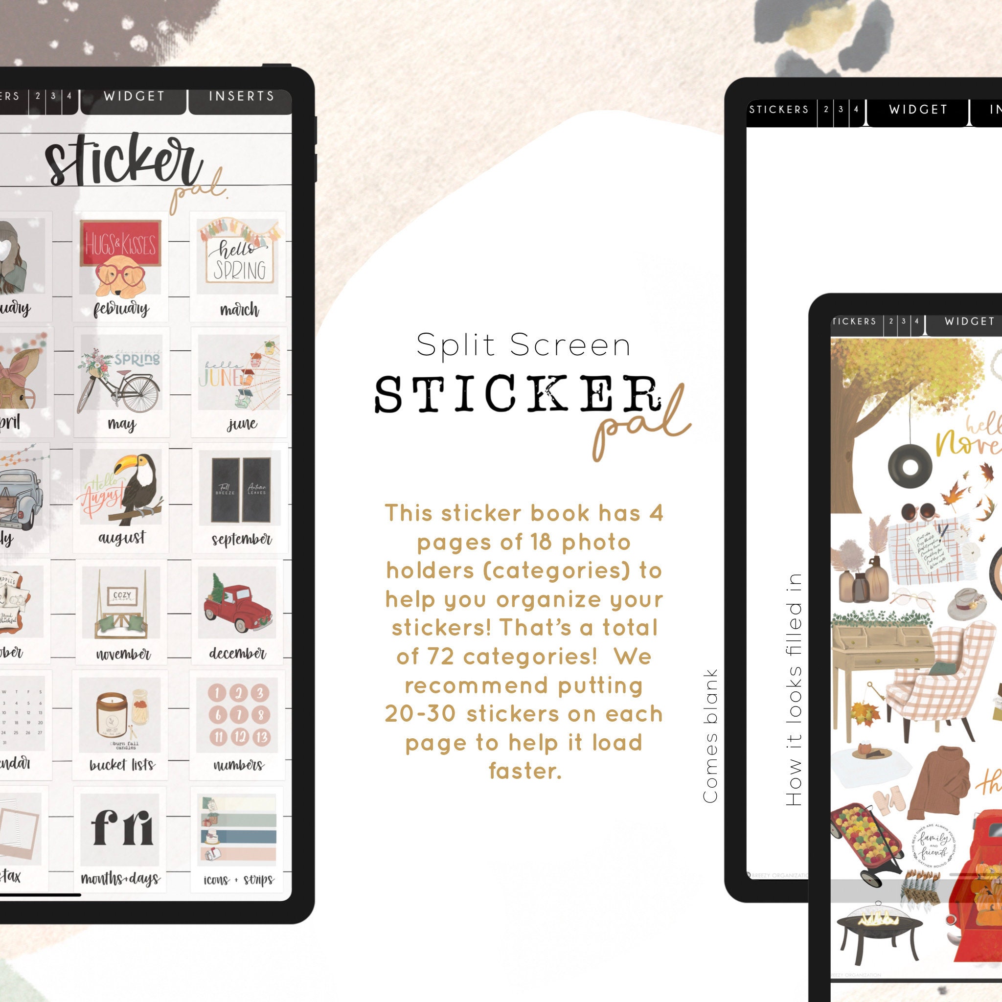 Sticker Pal (splitscreen) Sticker, Widget and Insert Organizer ...