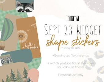 Fall Digital Sticker Pack for Goodnotes and PNG Files Fall - Etsy