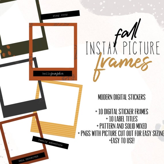 Instax Frames Stickers Digital Frames for Digital Planning - Etsy