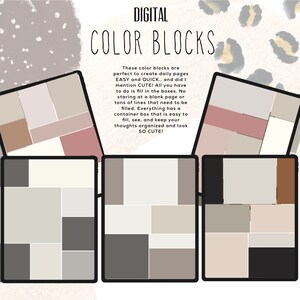 Neutral 24 Color Blocks for the Customizable and Life Digital Planner ...