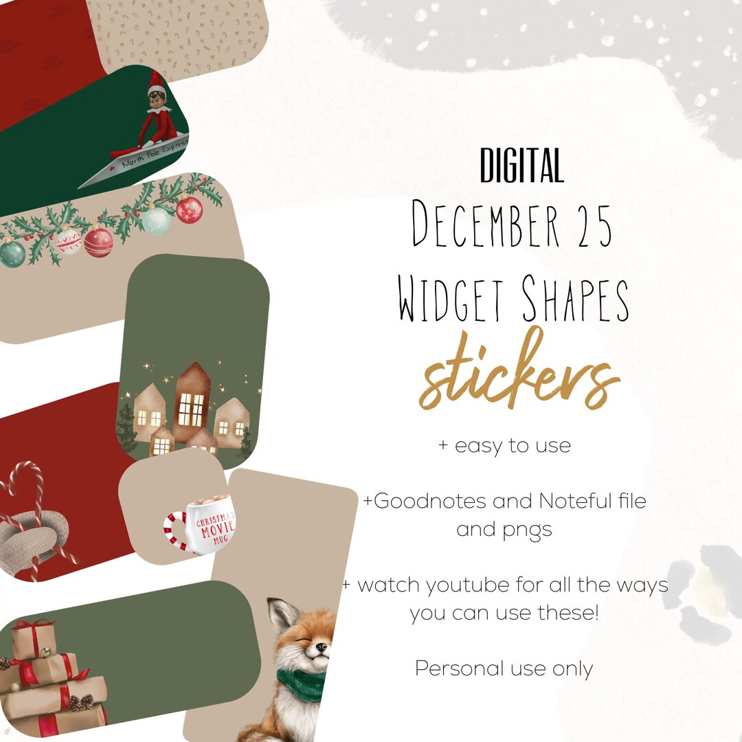 December 2025 Digital Shape Widgets | Digital Modern Stickers to Use in ...