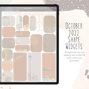 October 2022 Stickers Widgets for Goodnotes | October 2022 Digital ...