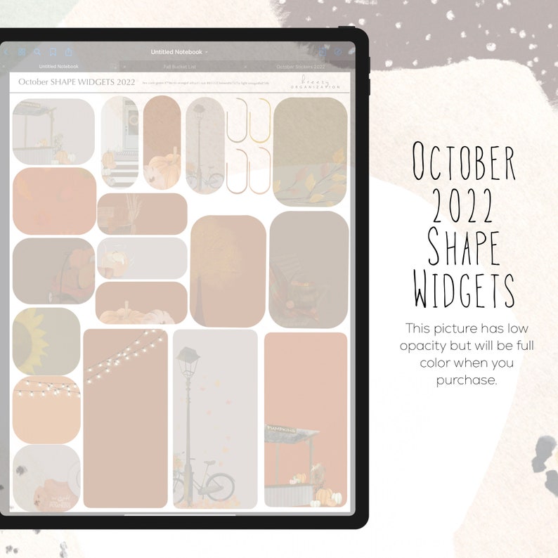 October 2022 Stickers Widgets for Goodnotes October 2022 - Etsy