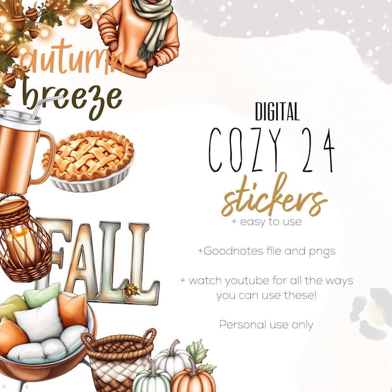 Autumn Stickers - Etsy