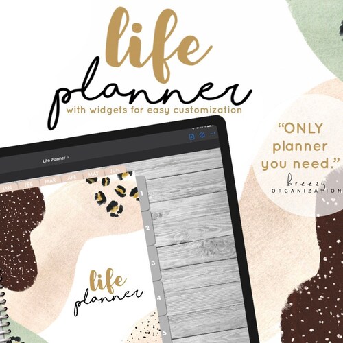 Undated Life Planner Digital Life Planner Easy Customizable - Etsy