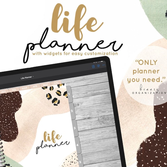 All in one Planner Digital life planner easy customizable planner with ...