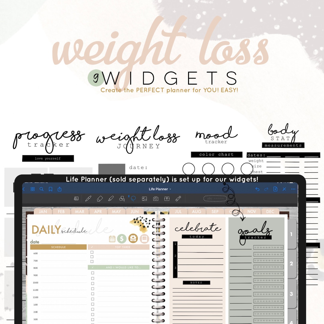 Weight Loss Widgets - Journey, Stats, Progress and More | Digital ...