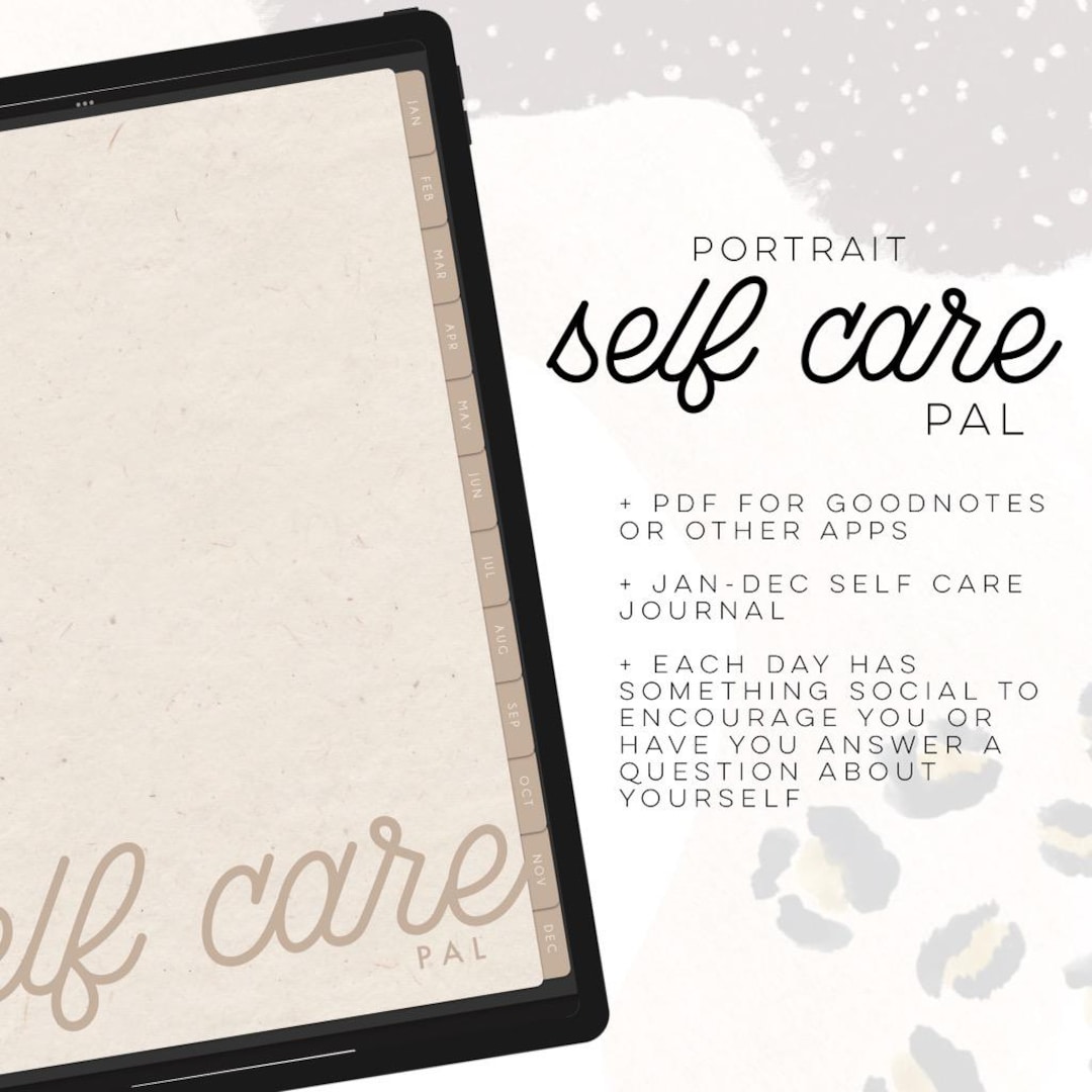 Self Care Pal PORTRAIT | Self Care Journal | Digital Planner Organizer ...