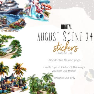 August 24 Scene Digital Sticker, Digital Planning, City Life, Scenic ...