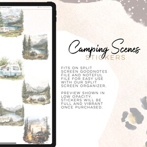 Camping Scene Digital Stickers, Digital Planning, Cute Stickers for ...