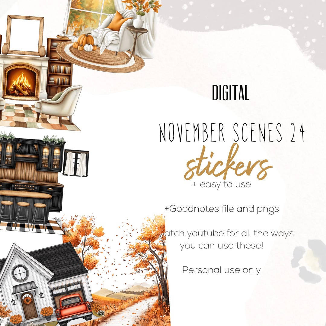 November 24 Scene Digital Sticker, Digital Planning, Fall Vibes, Scenic ...