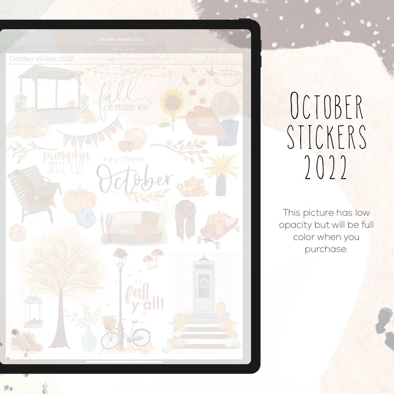 October 2022 Stickers for Goodnotes Fall Digital Stickers - Etsy