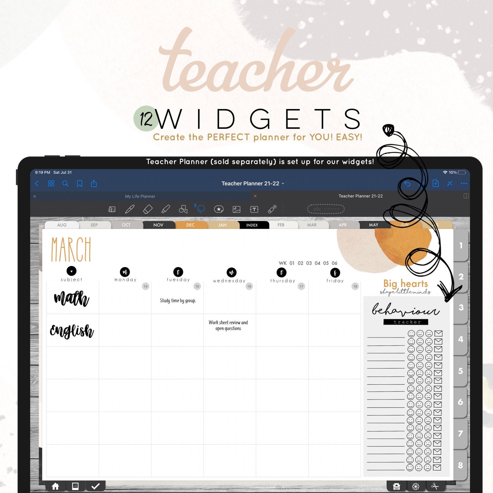 Teacher Widgets Digital WIDGETS for Customizable Digital | Etsy