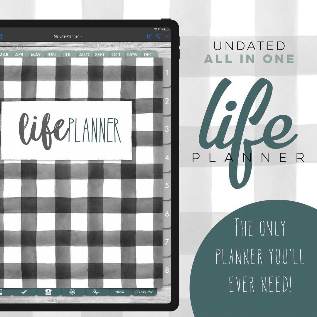 Weekly Life Planner Undated | Digital Life Planner Easy Customizable ...