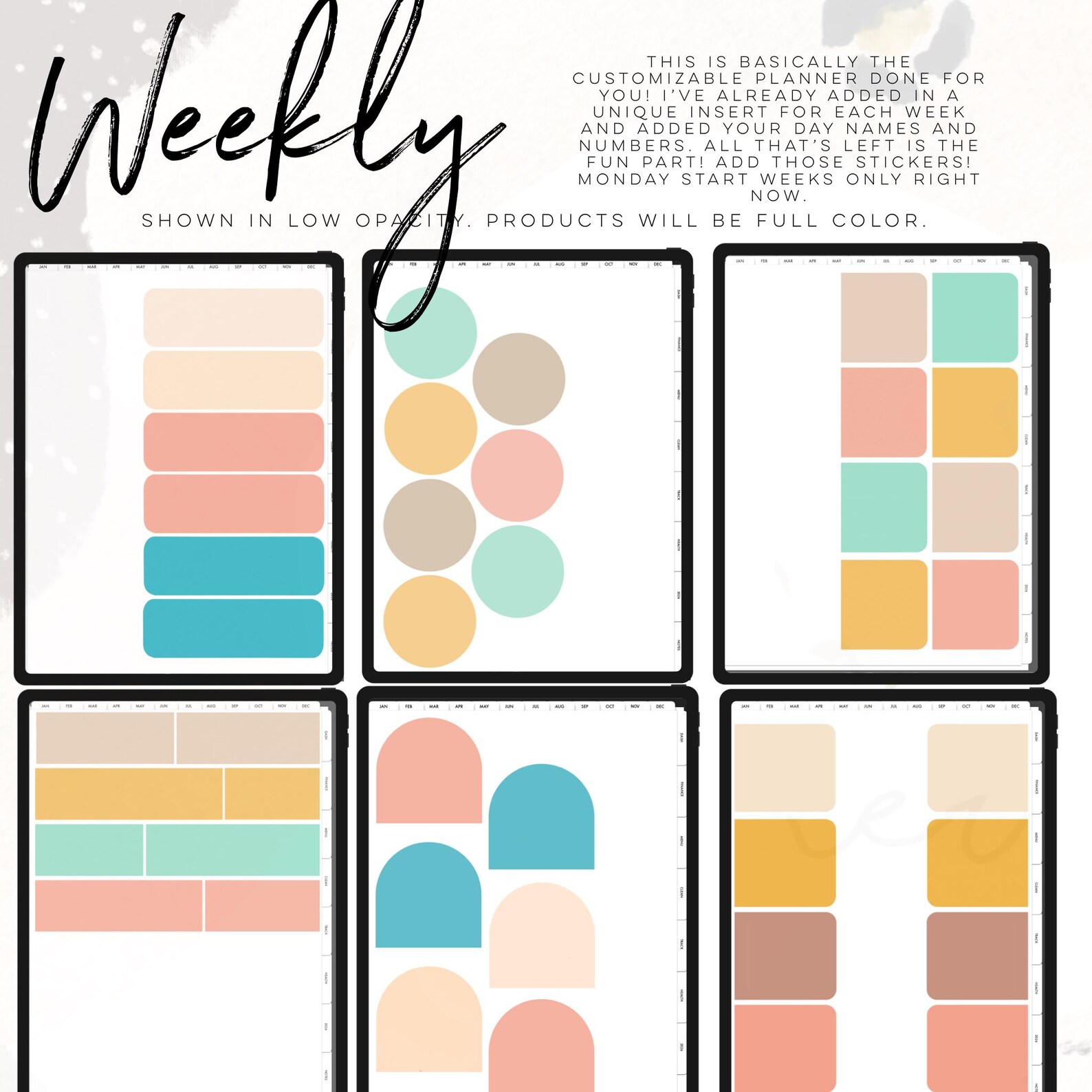 March 25 Weekly Digital INSERTS for the Customizable and Life Digital ...