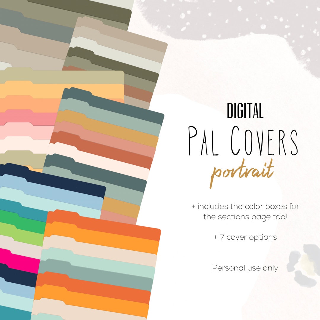 PORTRAIT Planner Pal Covers - Etsy