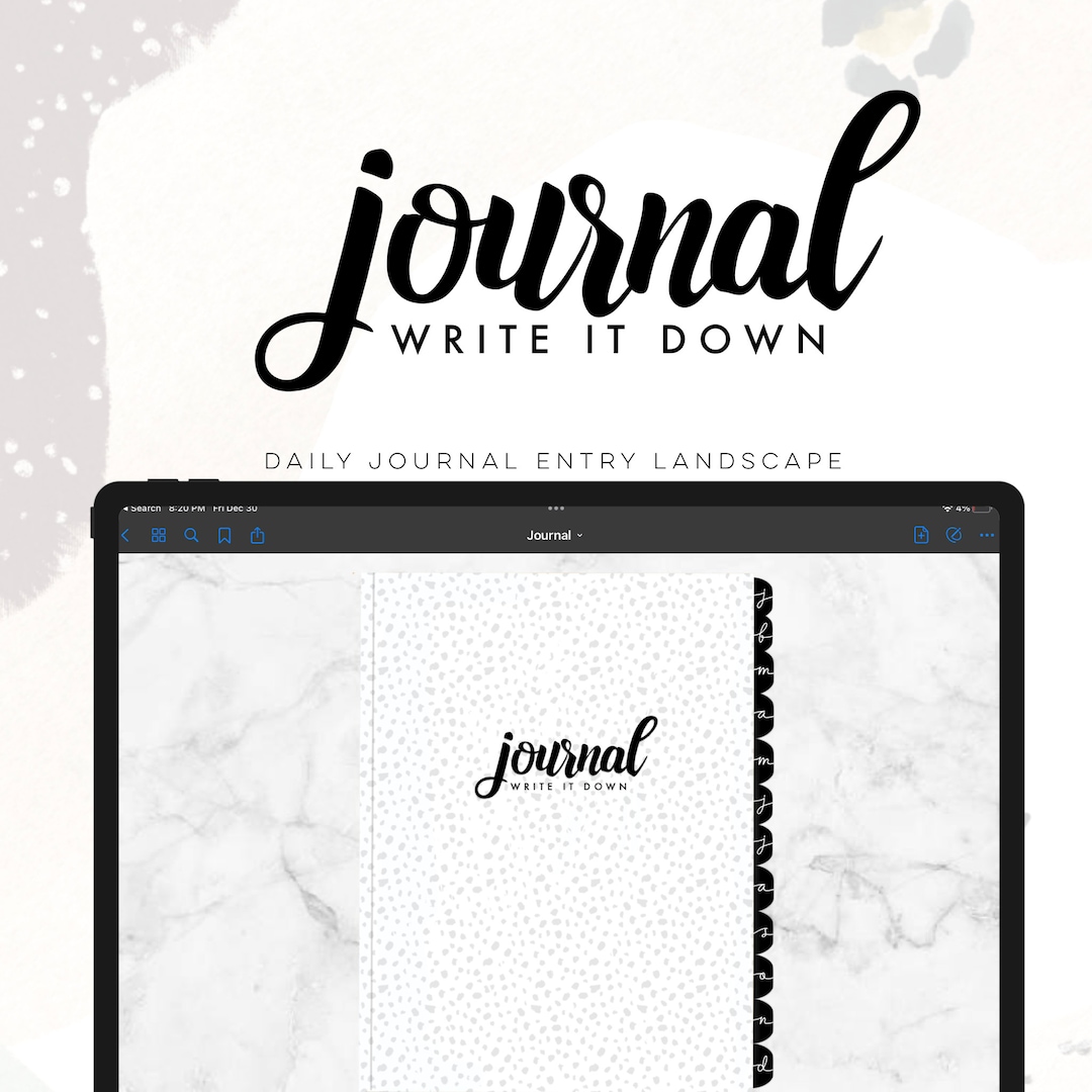 Daily Journal Digital LANDSCAPE | Digital Daily Journal for Goodnotes ...