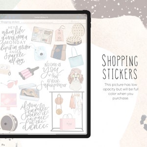 Shopping Stickers for Goodnotes | Girls Trip Digital Modern Stickers - Etsy
