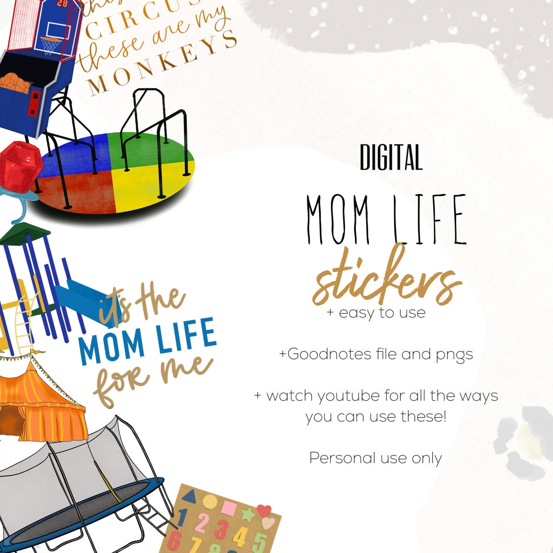 Mom Life Digital Stickers, Digital Planning, Mama Life Stickers for ...
