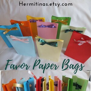 Stand up Color Paper Bags Party Favor Bags Gift Bags Christmas Party ...