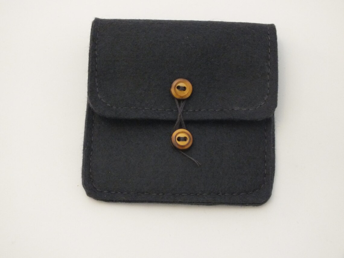 Felt Jewelry Pouch Envelope Jewelry Pouch Grey Felt Pouch Small ...