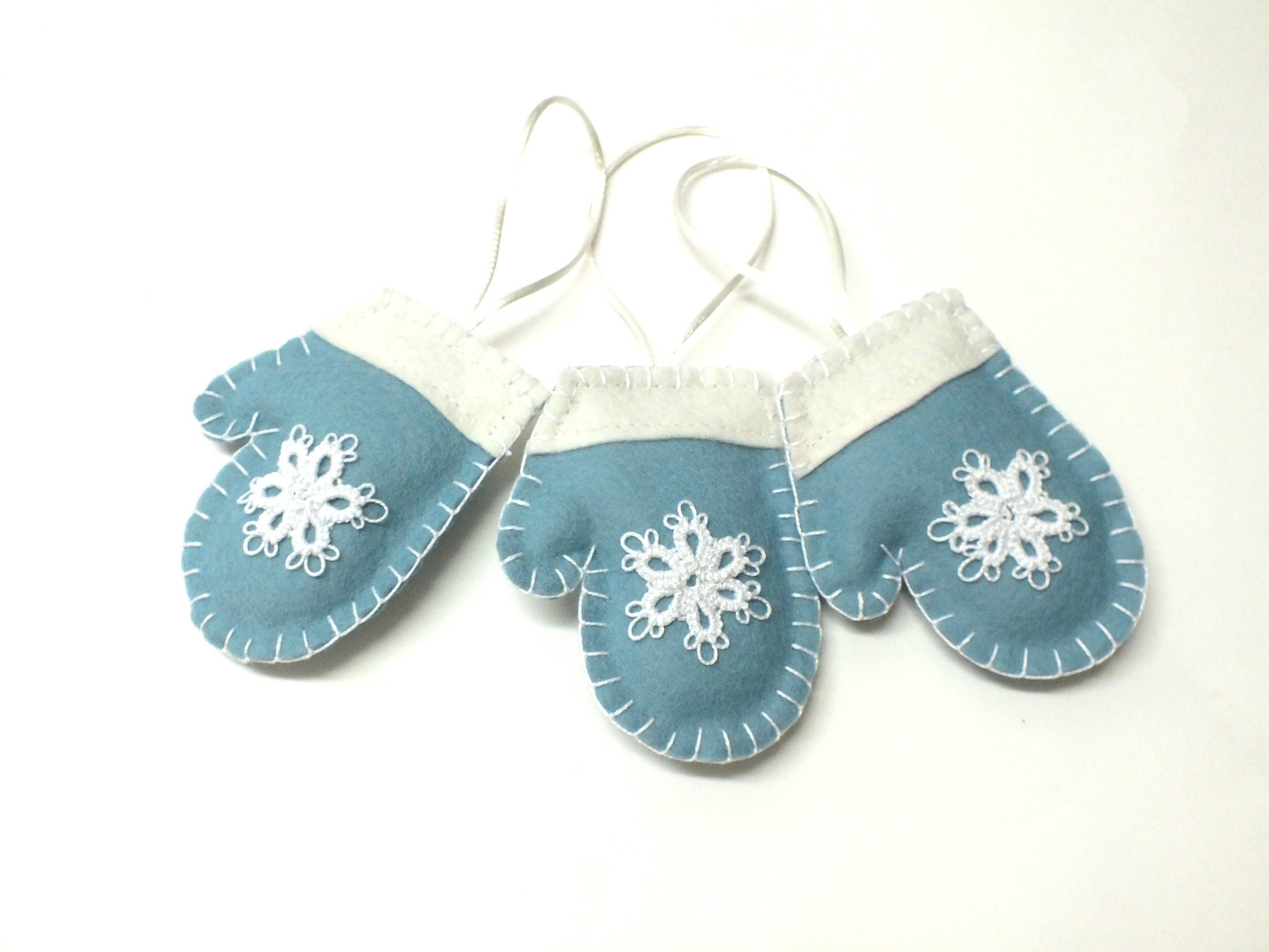 Christmas Mitten Ornament Glove Christmas Decor Snowflake - Etsy