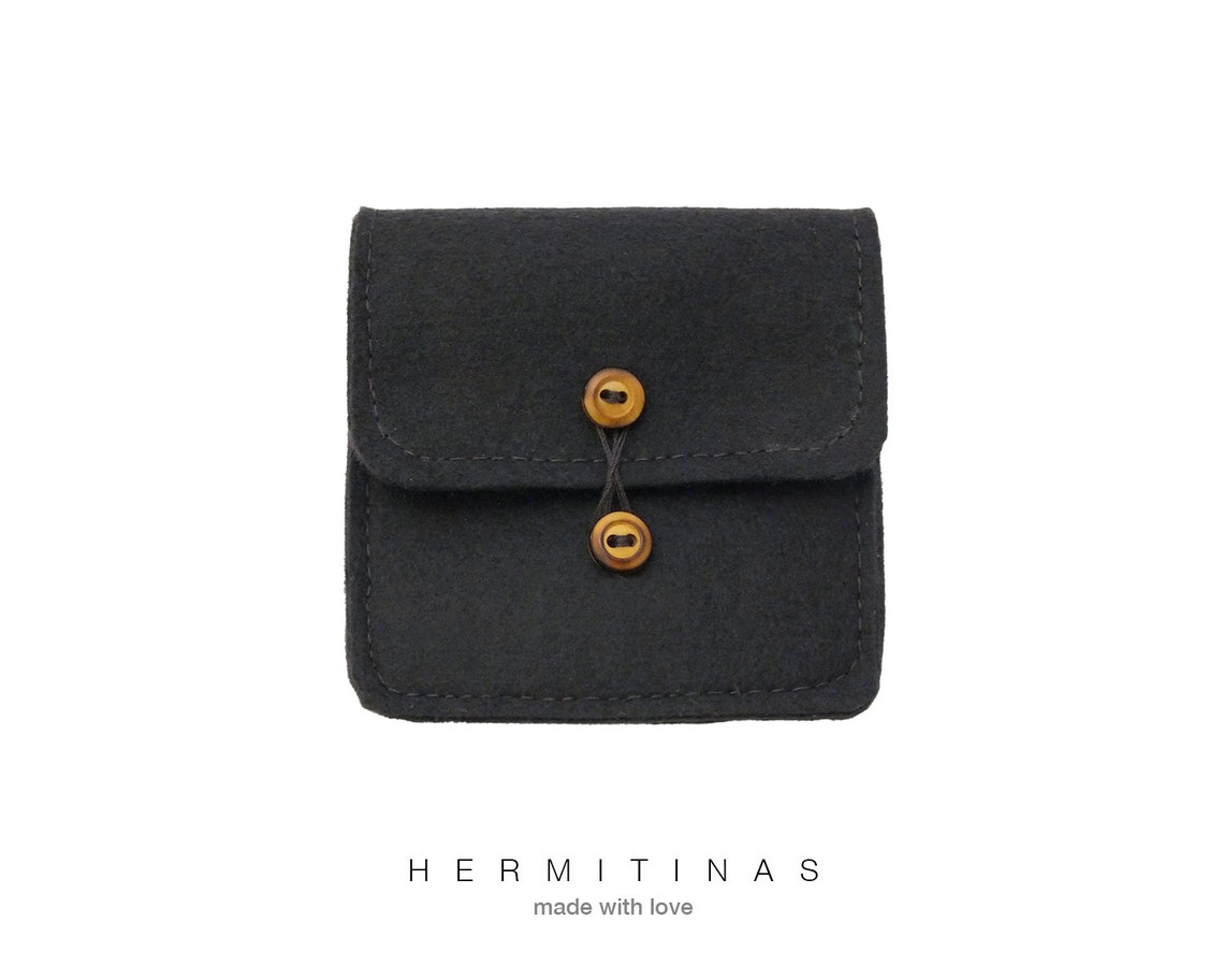 Felt Jewelry Pouch Envelope Jewelry Pouch Grey Felt Pouch Small ...