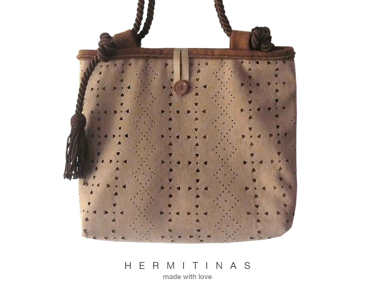 Brown Shoulder Bag OOAK Handmade Brown Bag Brown Handbag Handmade Brown ...