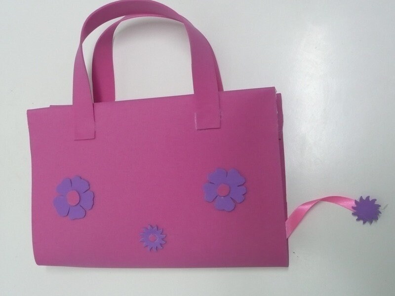 Pink Foam Book Cover, Foam Book Sleeve, Book Cover With Handles, Floral ...