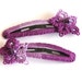 Purple Tatted Hair Clips, Purple Tatting Hair Clips, Purple Flower Lace ...